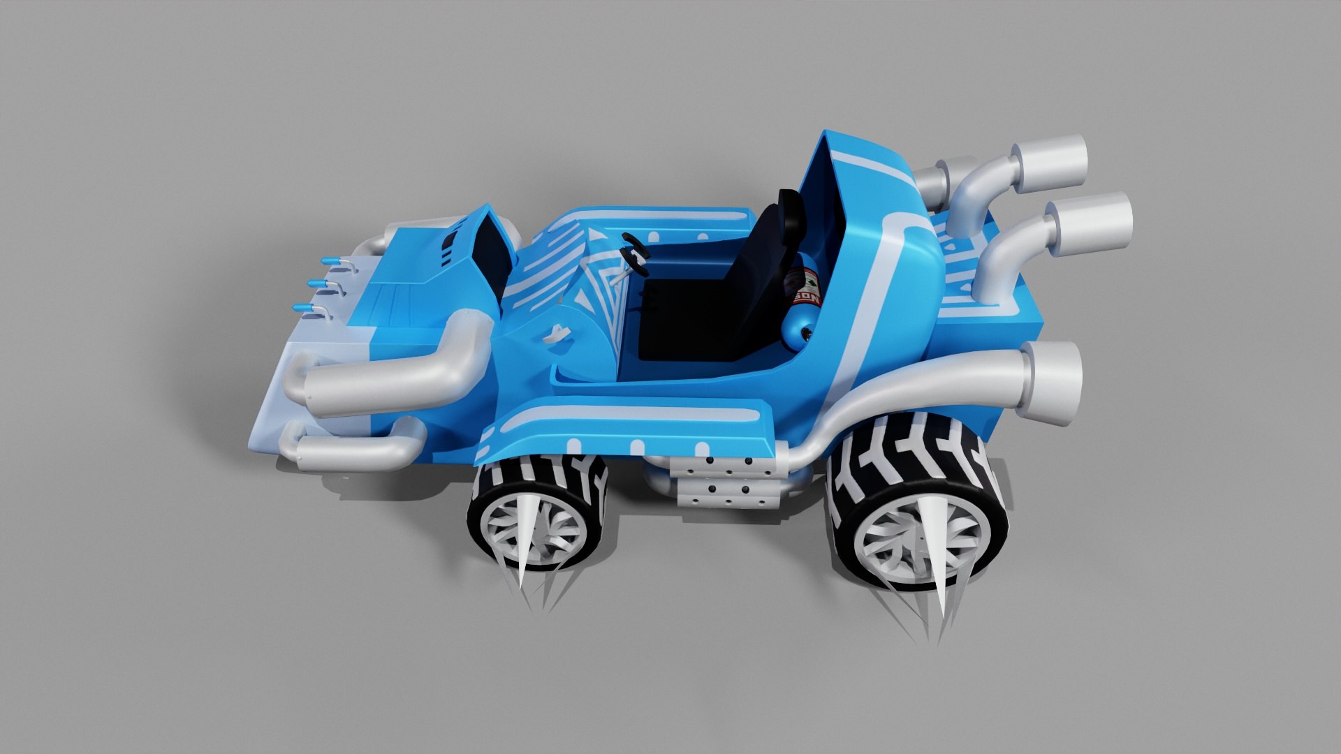 3D Blue Kart - TurboSquid 2177328