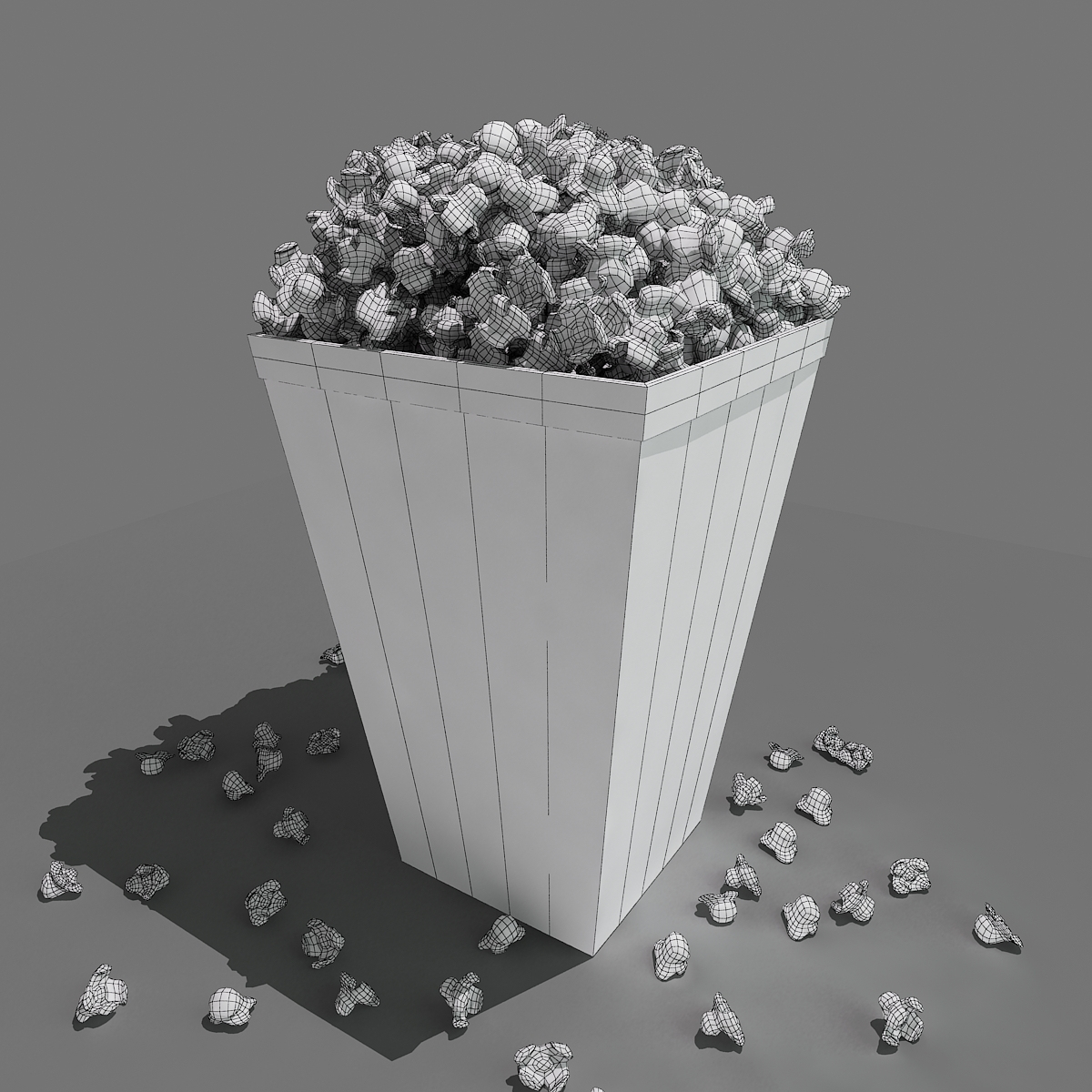popcorn corns 3d model