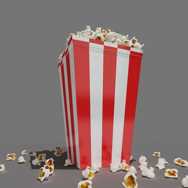 popcorn corns 3d model