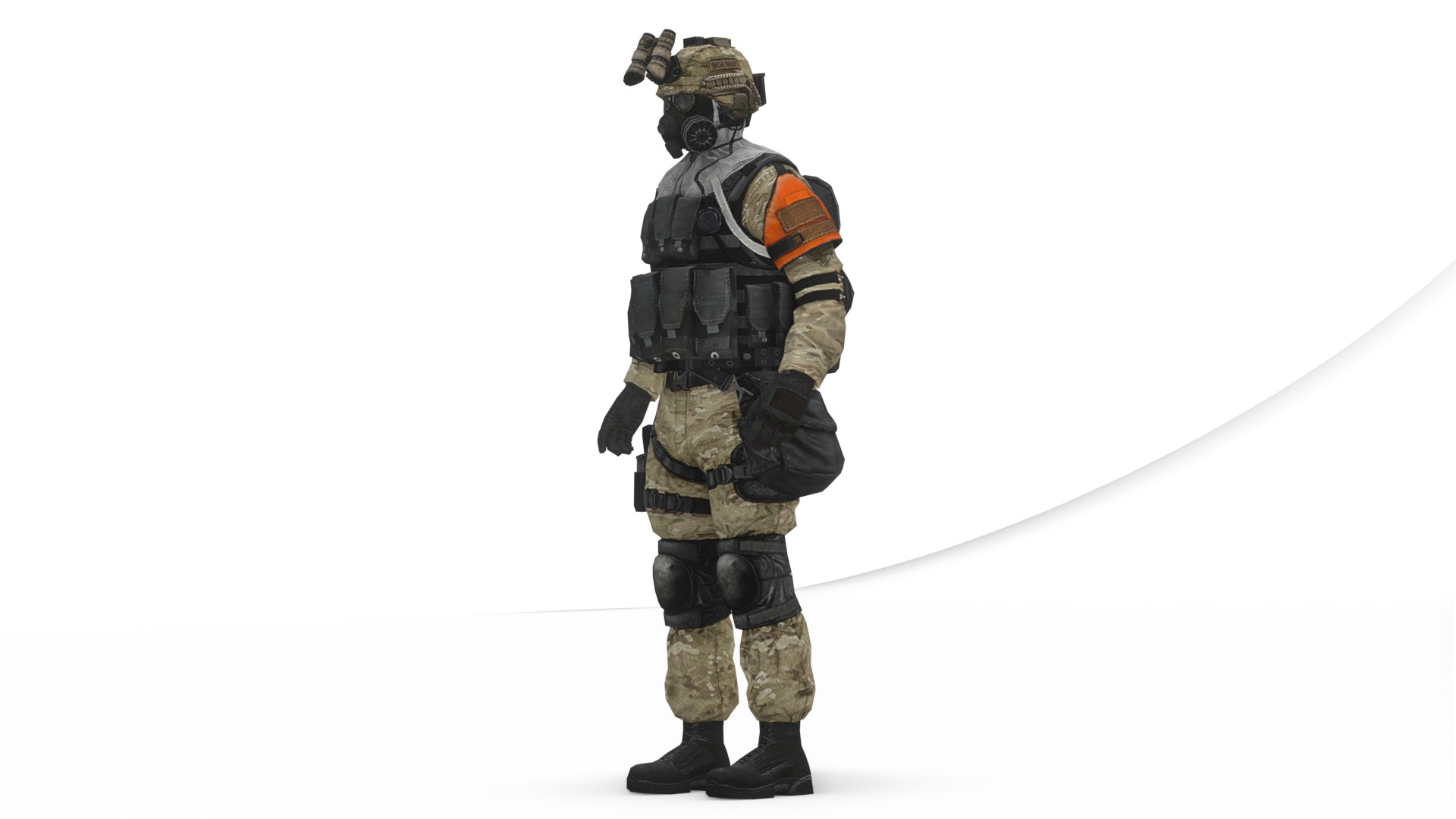 3D Model Tactical Operator High Quality Rigged Military 3D Character ...