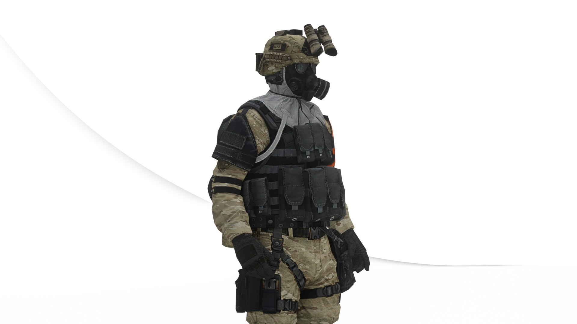 3D Model Tactical Operator High Quality Rigged Military 3D Character ...