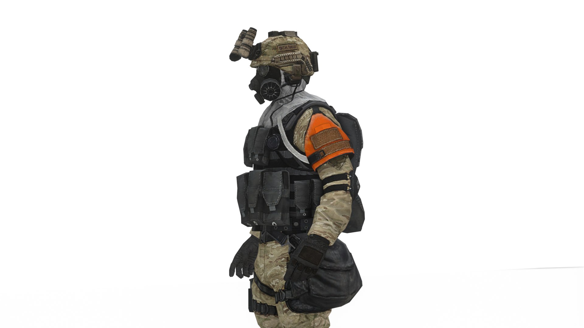 3D Model Tactical Operator High Quality Rigged Military 3D Character ...