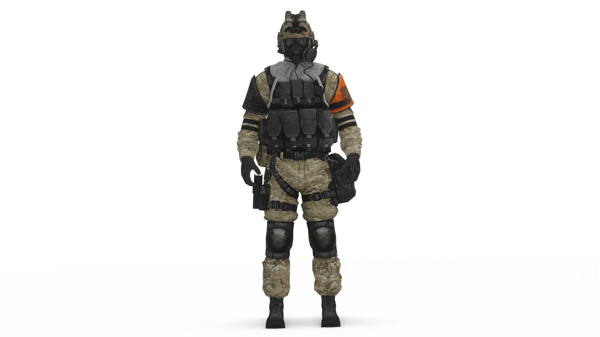 3D Model Tactical Operator High Quality Rigged Military 3D Character ...