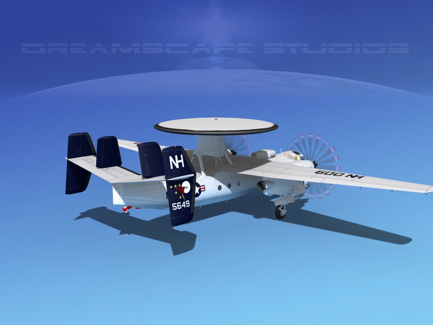3d model grumman e-2c hawkeye
