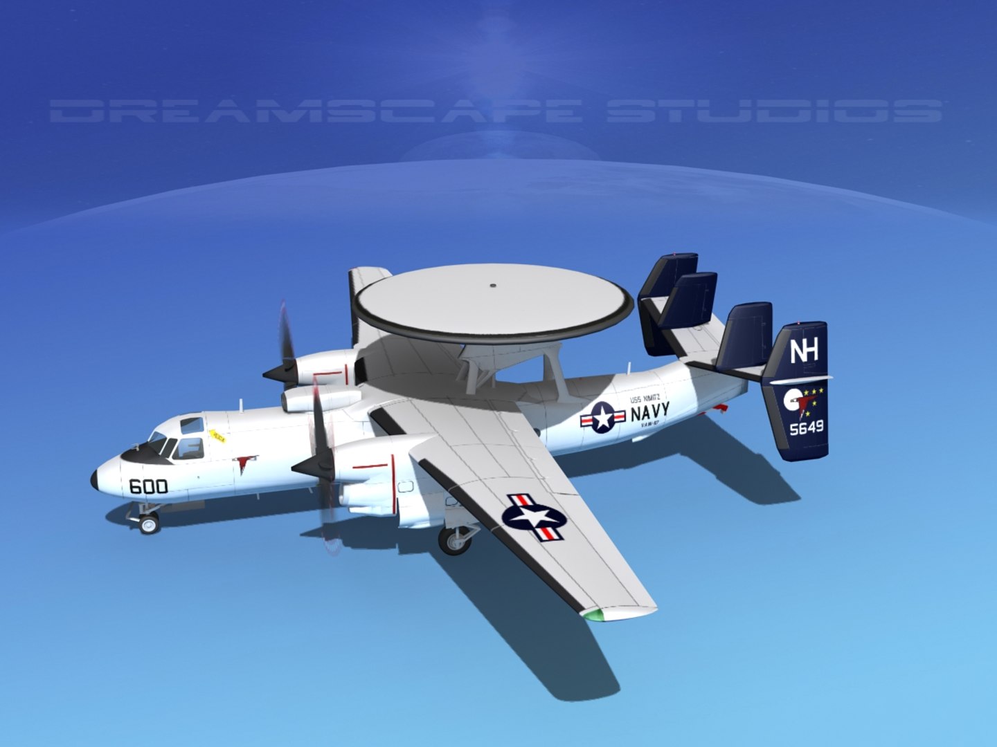 3d model grumman e-2c hawkeye