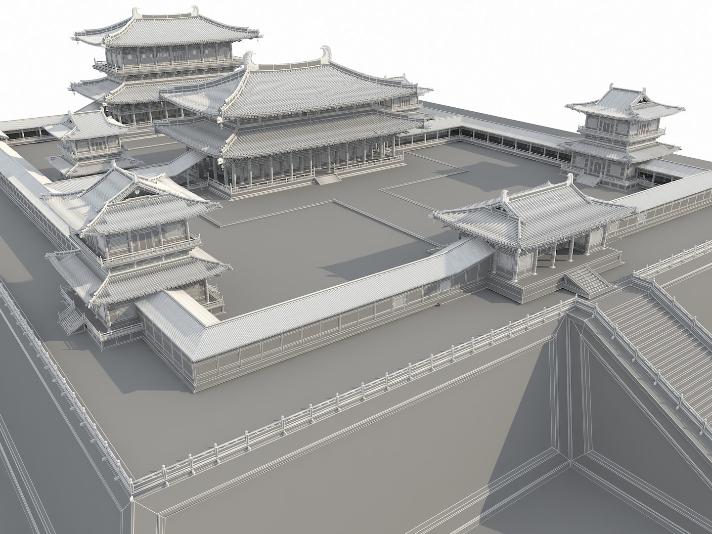 Palace Of Tang Dynasty 3D Model - TurboSquid 1838334