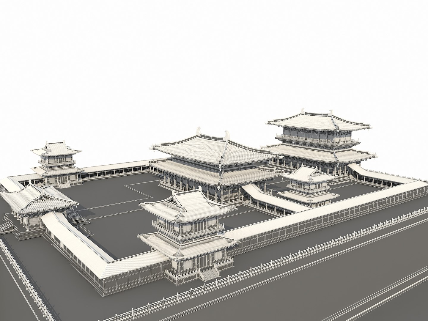Palace Of Tang Dynasty 3D Model - TurboSquid 1838334