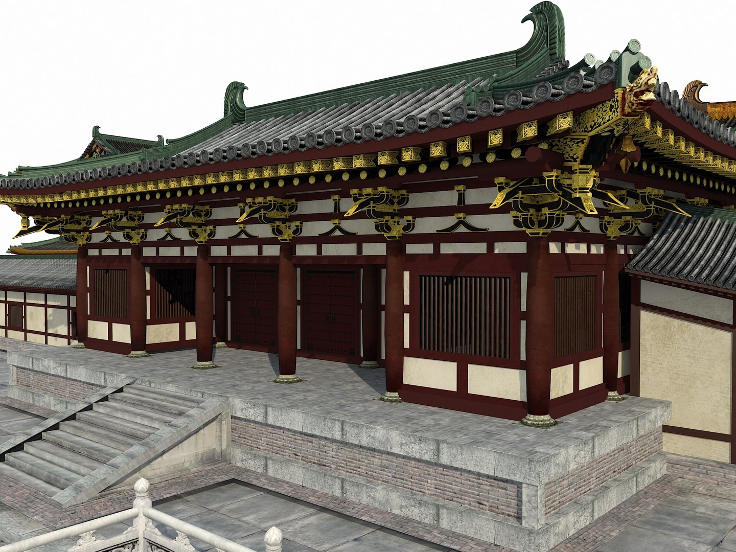 Palace Of Tang Dynasty 3D Model - TurboSquid 1838334