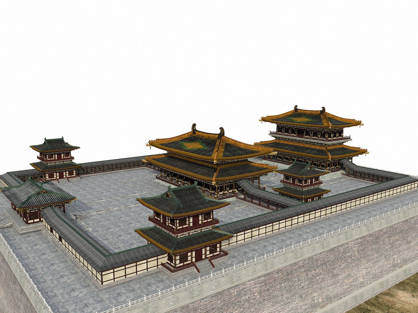 Palace Of Tang Dynasty 3D Model - TurboSquid 1838334