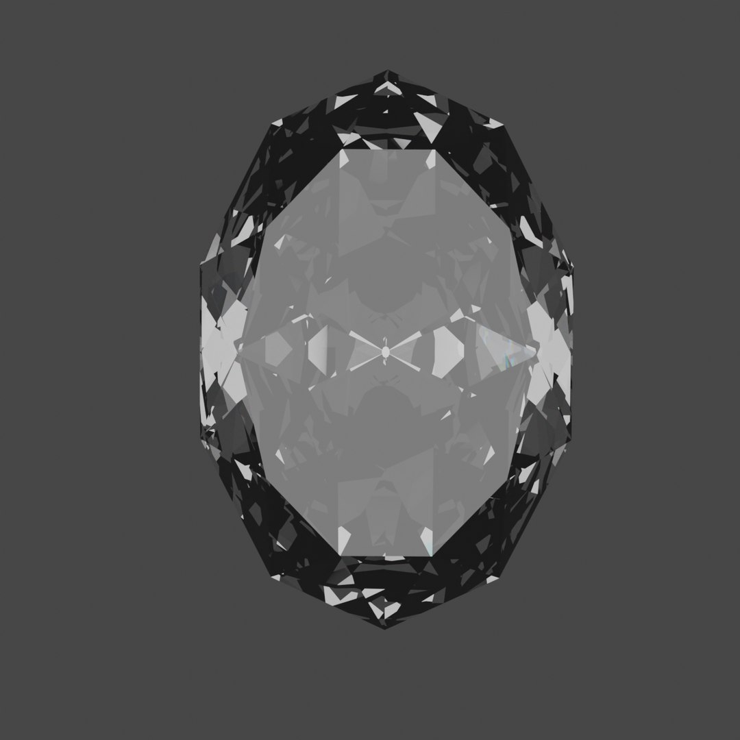 Oval Diamond 3D Model - TurboSquid 2140695