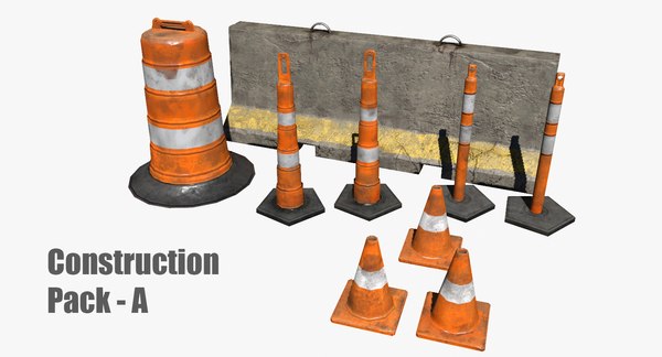 3d sign construction pack model