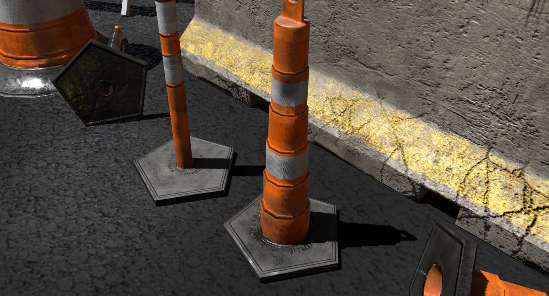 3d Sign Construction Pack Model