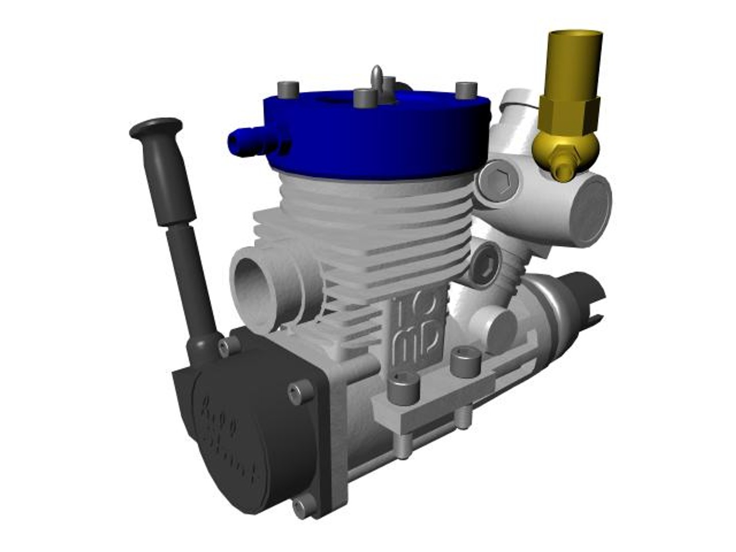 3d Rc Nitro Engine Motor Model