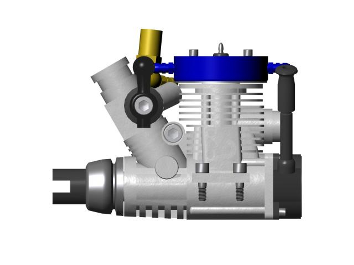 3d rc nitro engine motor model