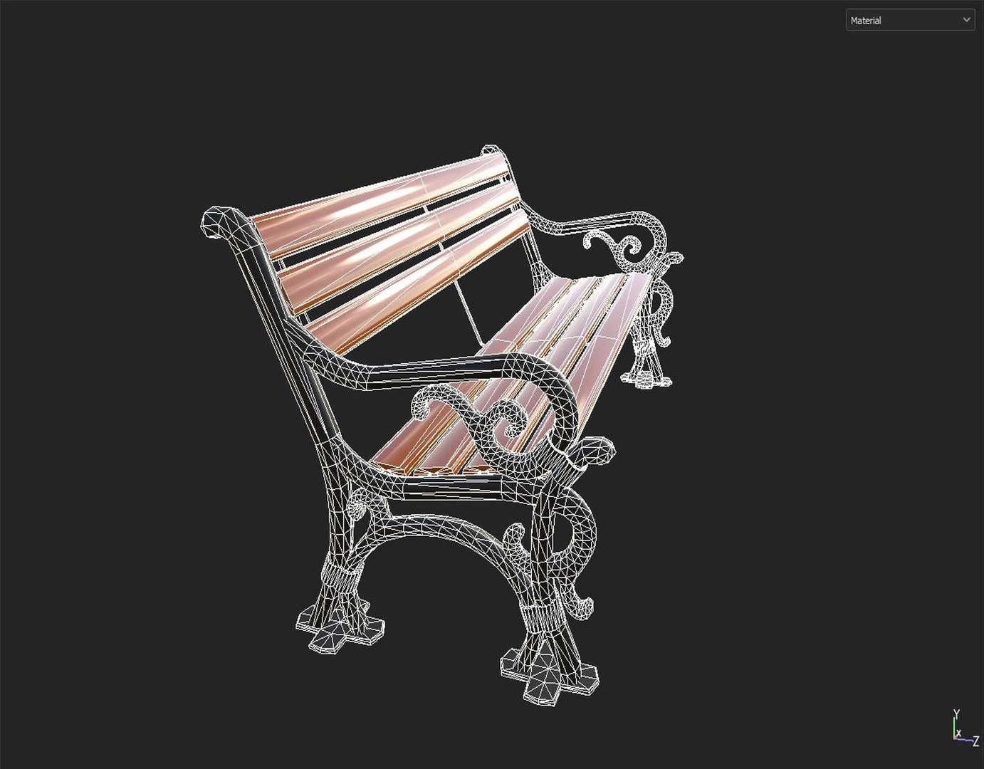 Bench 3D Model - TurboSquid 2245659
