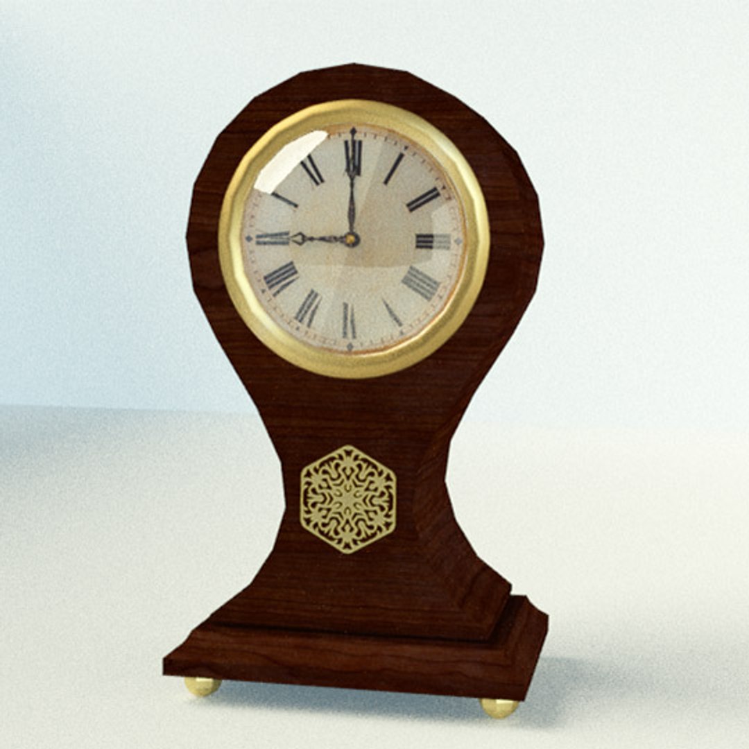 3D antique clock - TurboSquid 1300927