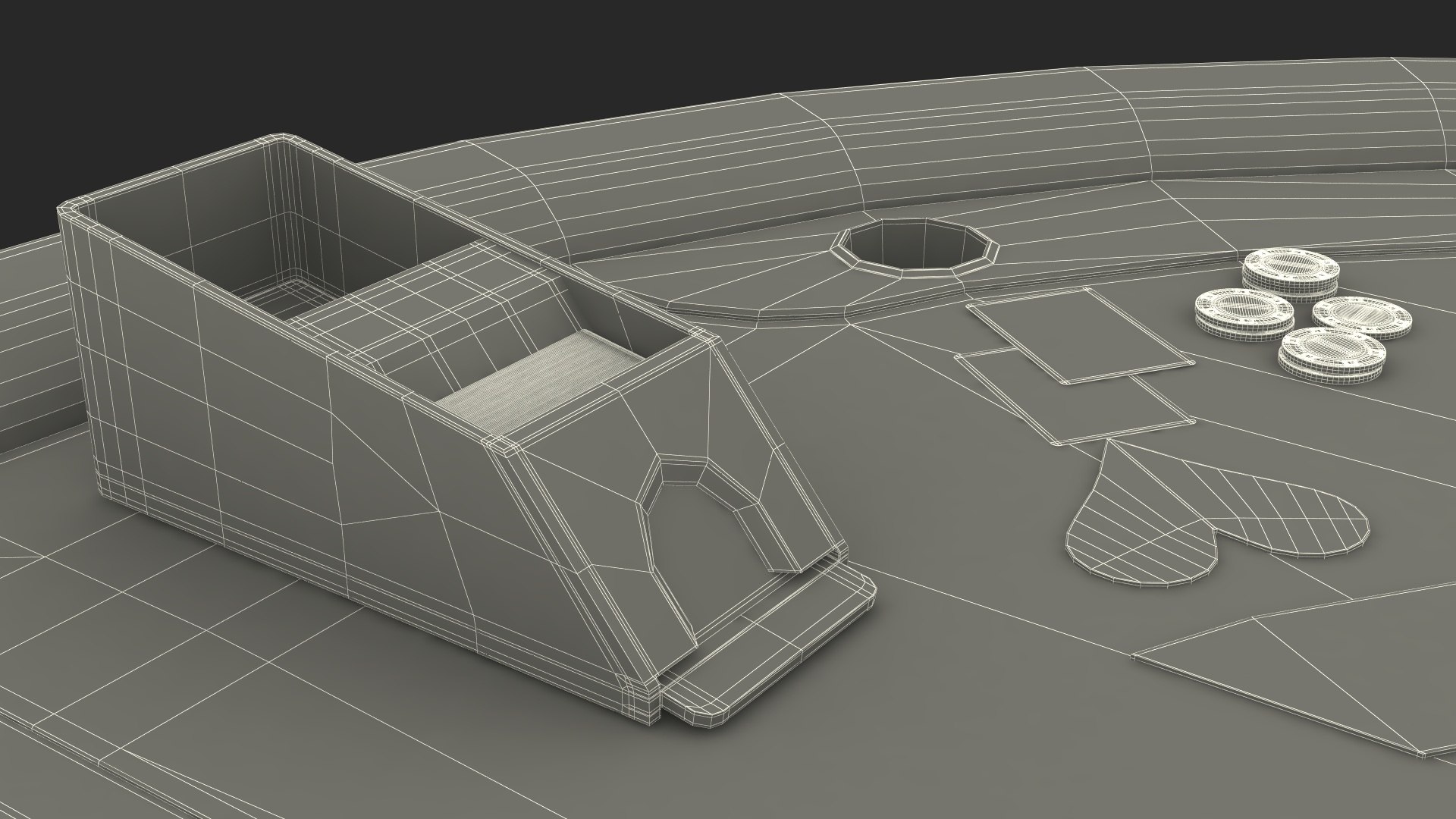 Blackjack Table with Cards and Chips 3D - TurboSquid 2063229