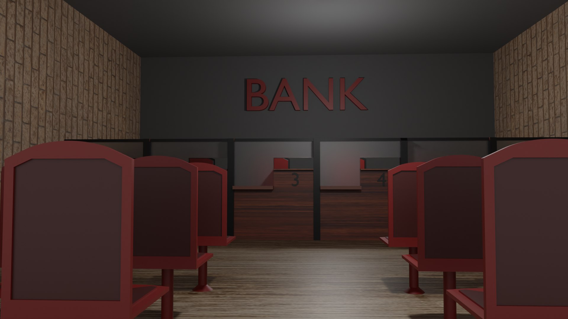 3D Bank Interior - TurboSquid 2032929