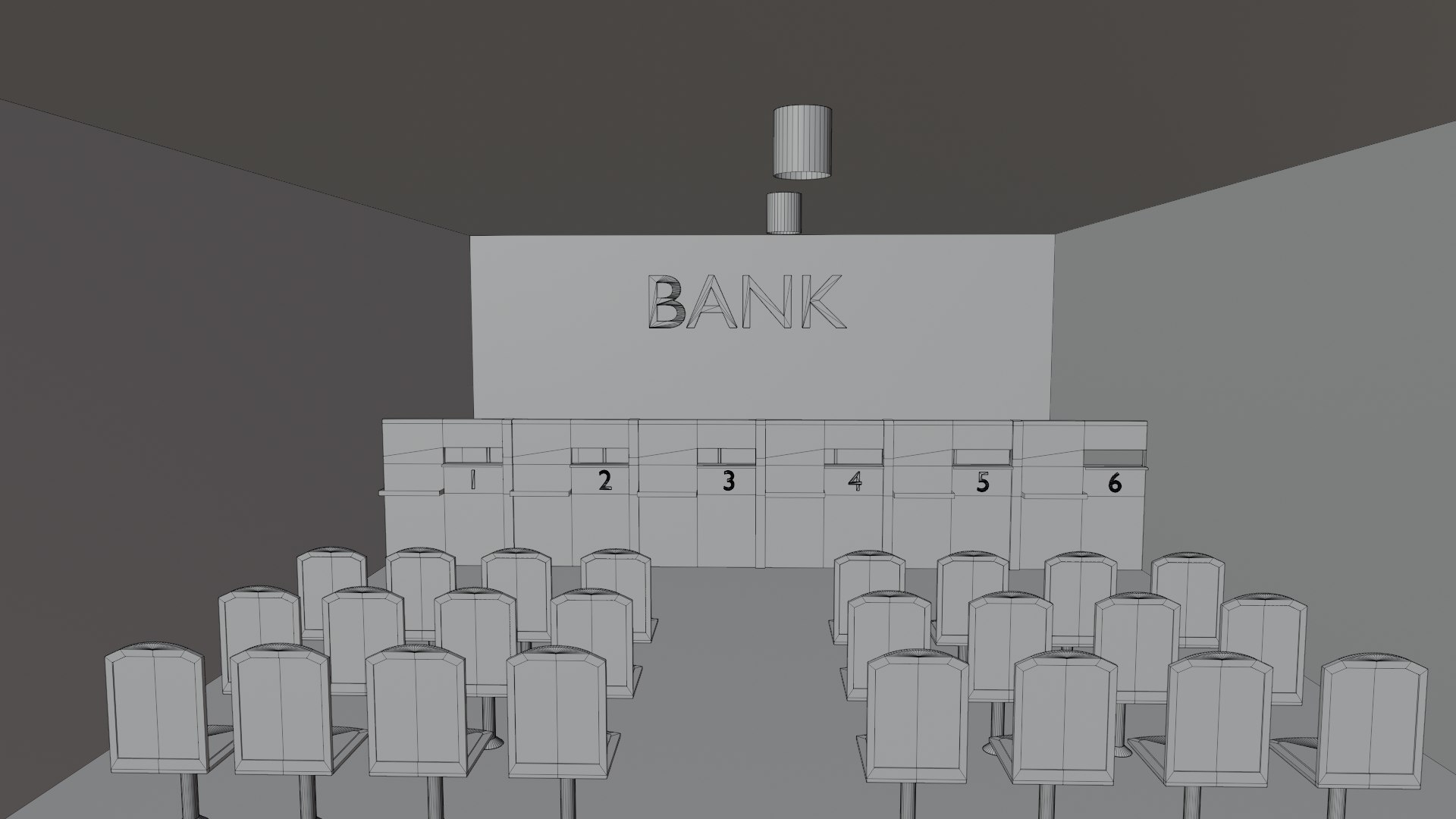 3D Bank Interior - TurboSquid 2032929