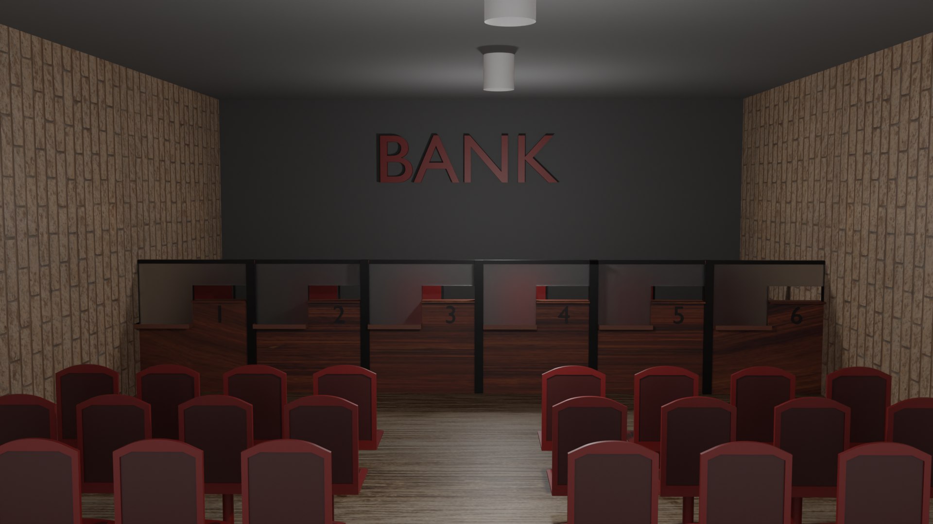 3D Bank Interior - TurboSquid 2032929