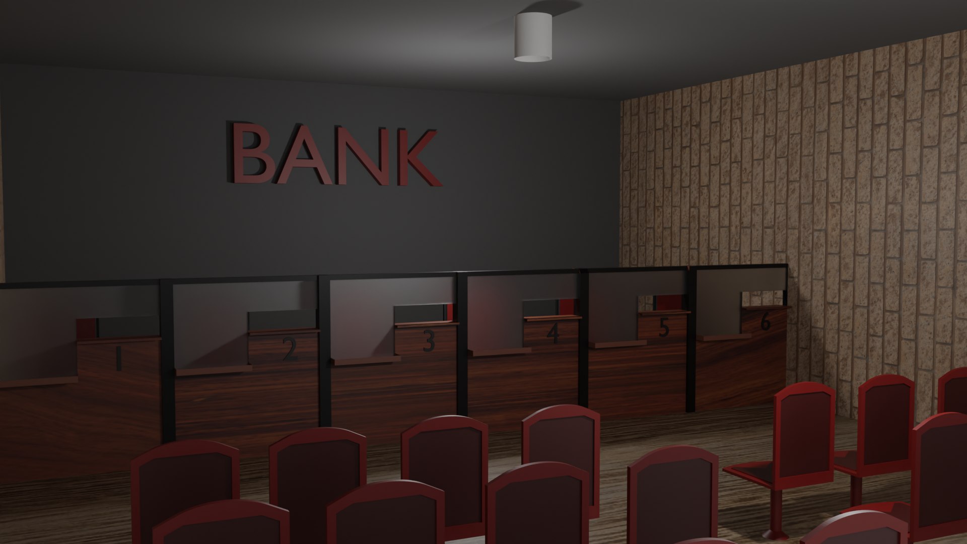 3D Bank Interior - TurboSquid 2032929