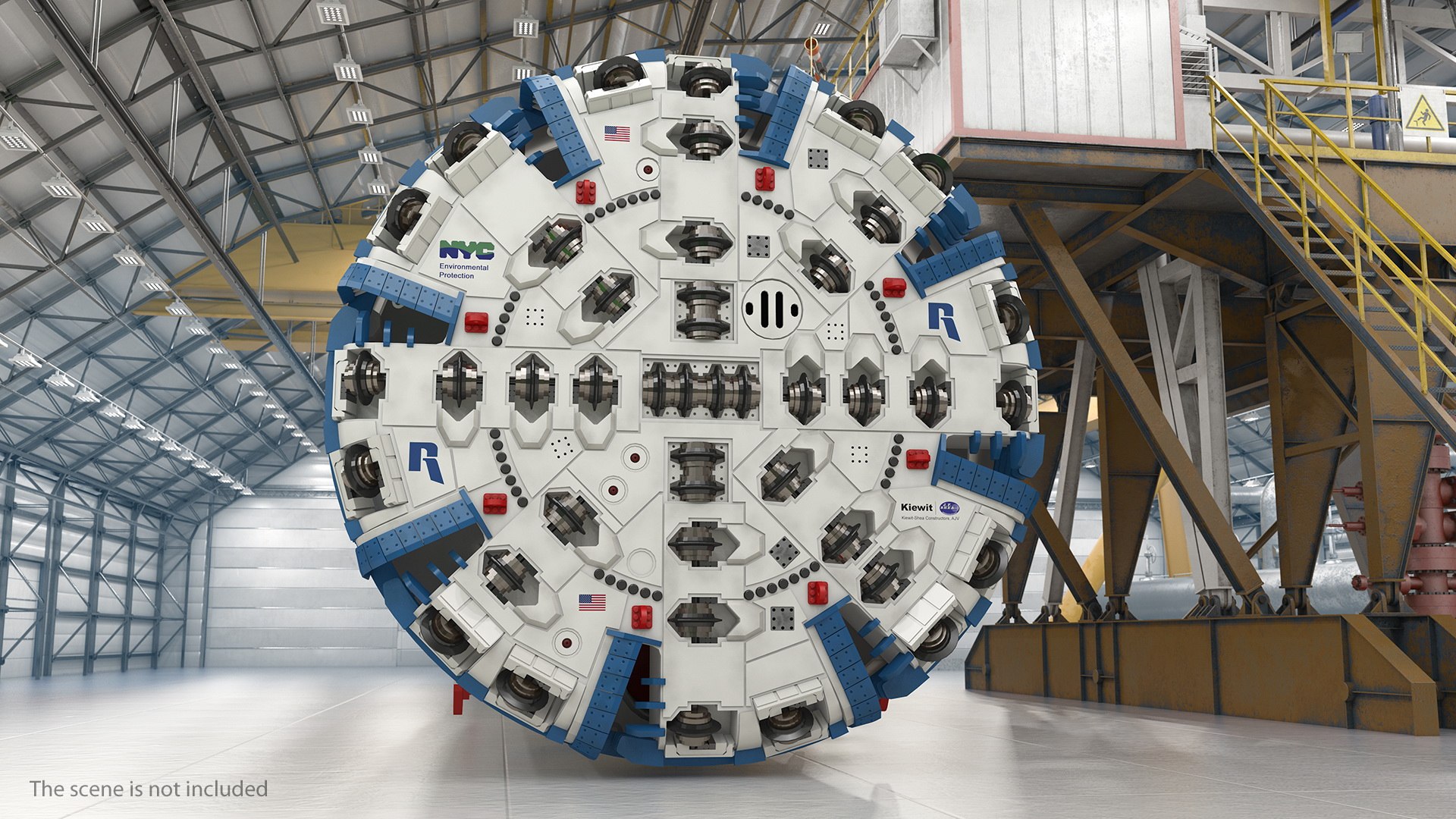 3D Cutterhead Tunnel Machine - TurboSquid 1434238