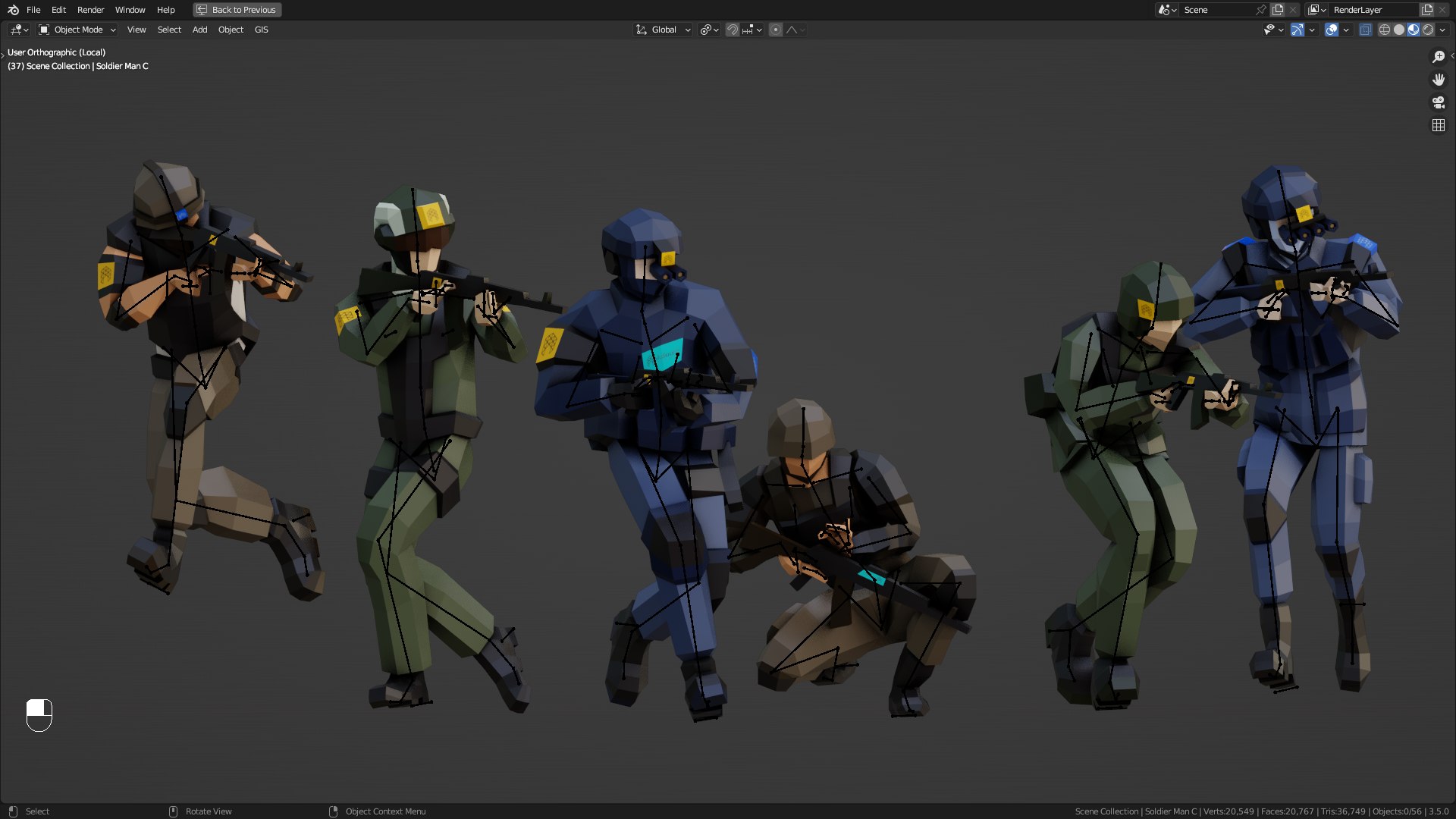 3D Special Forces Soldiers - Rigged And Animated - TurboSquid 2054914