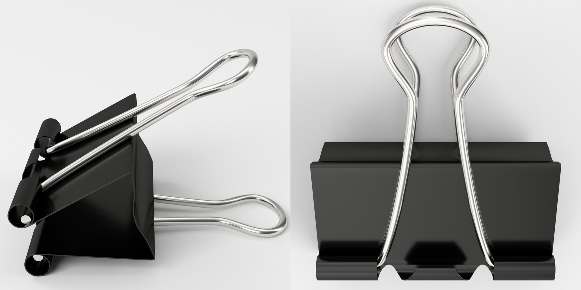 3D Half Open Binder Clip - TurboSquid 1720585