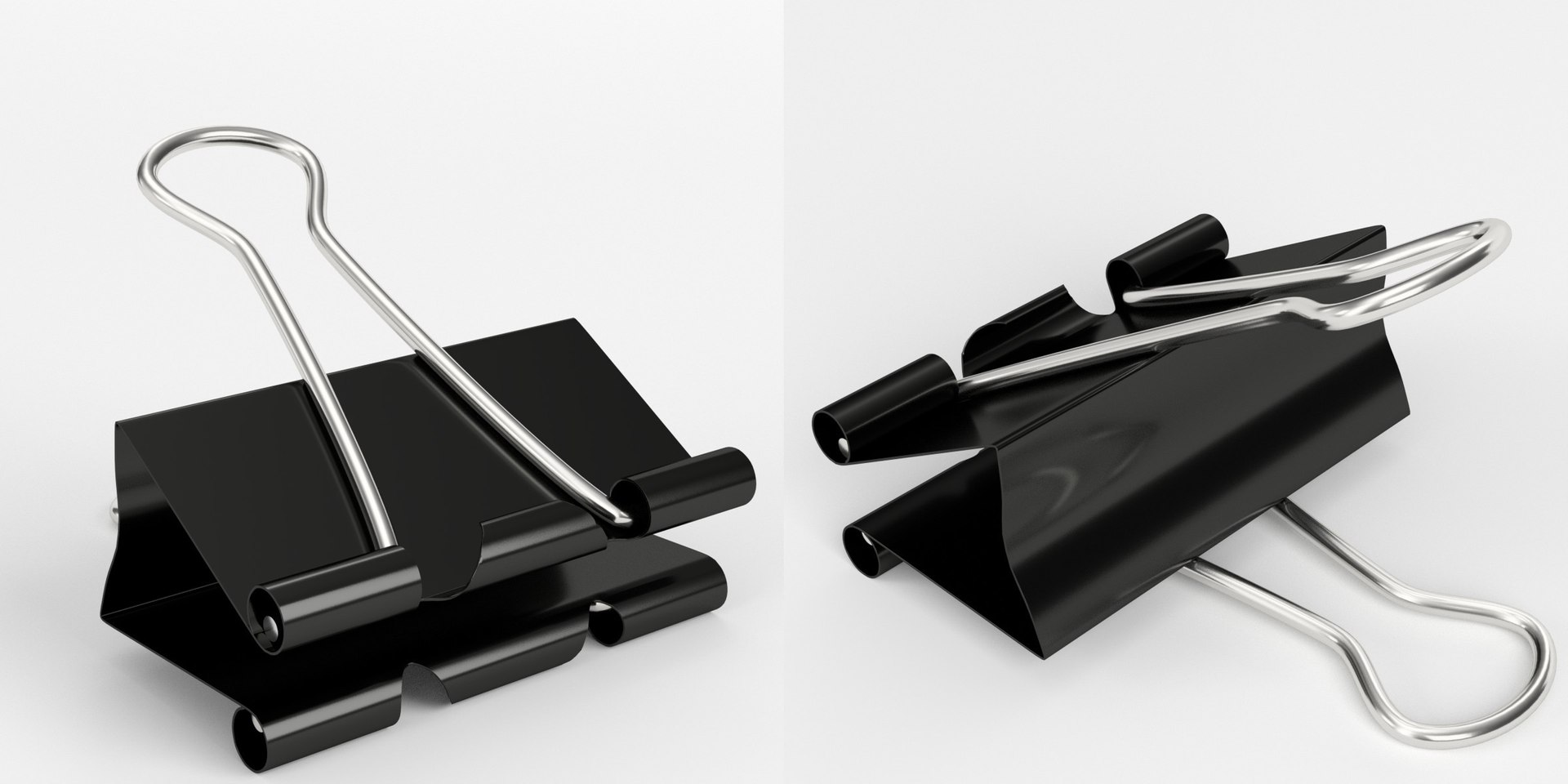 3D Half Open Binder Clip - TurboSquid 1720585