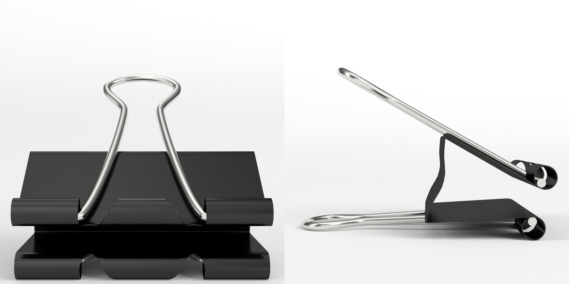 3D Half Open Binder Clip - TurboSquid 1720585