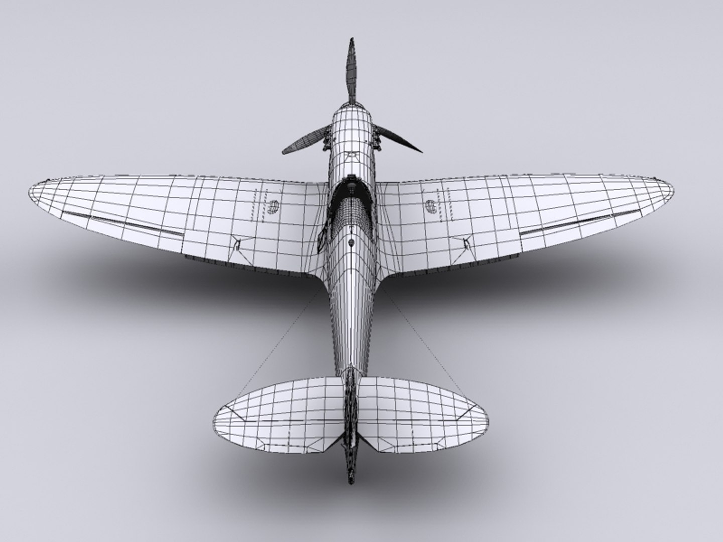3d model supermarine spitfire fighter 41