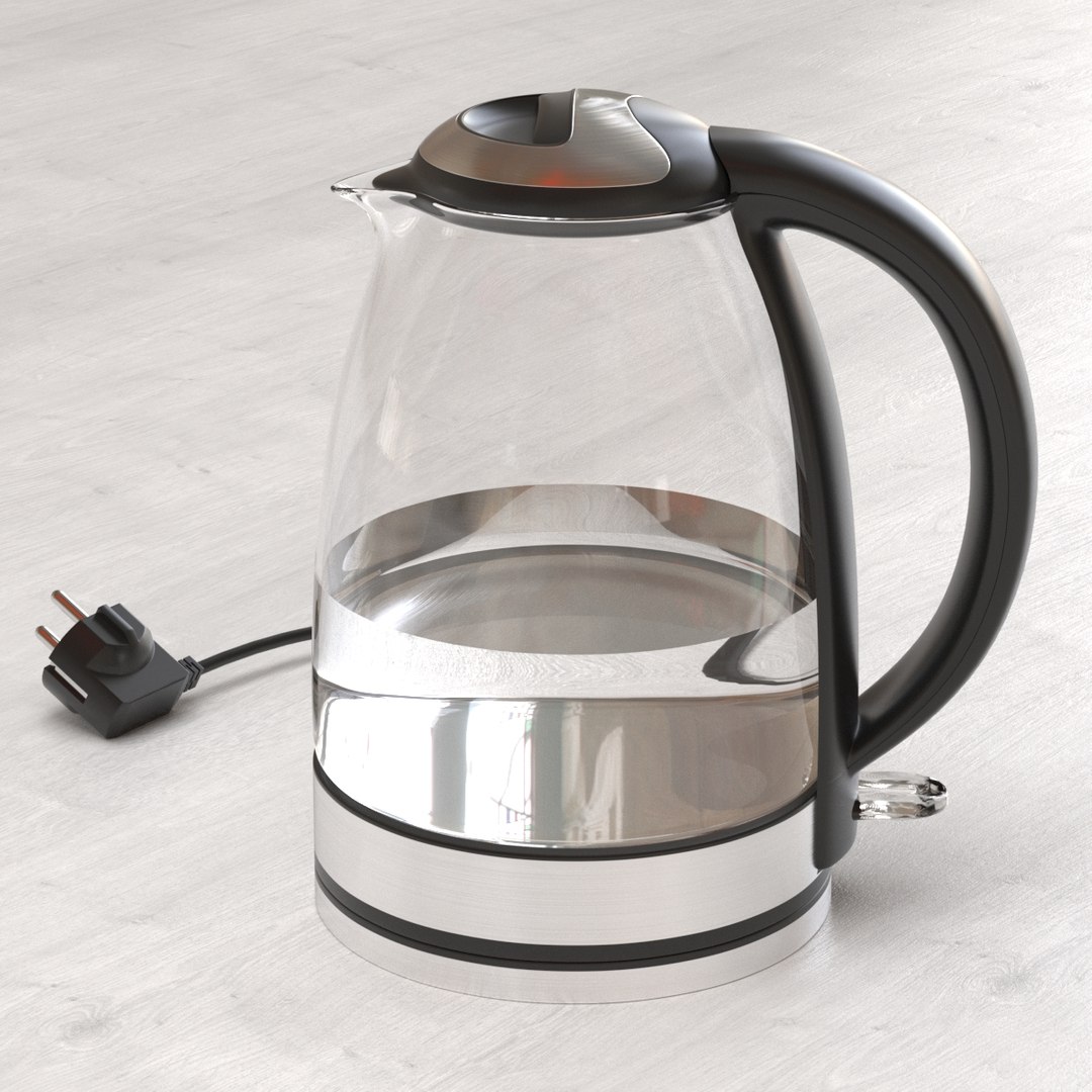 Glass Electric Kettle Kitchen Interior Model - TurboSquid 1377567