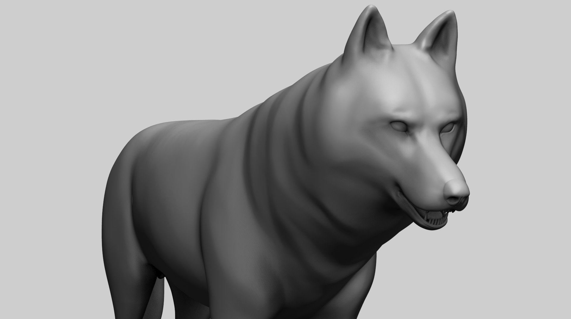 Wolf Basemesh Sculpting 3D Model - TurboSquid 1149161