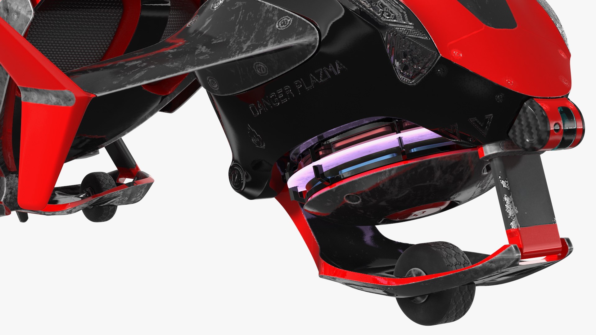 3D Scifi Fly Motorcycle Red - TurboSquid 1892985