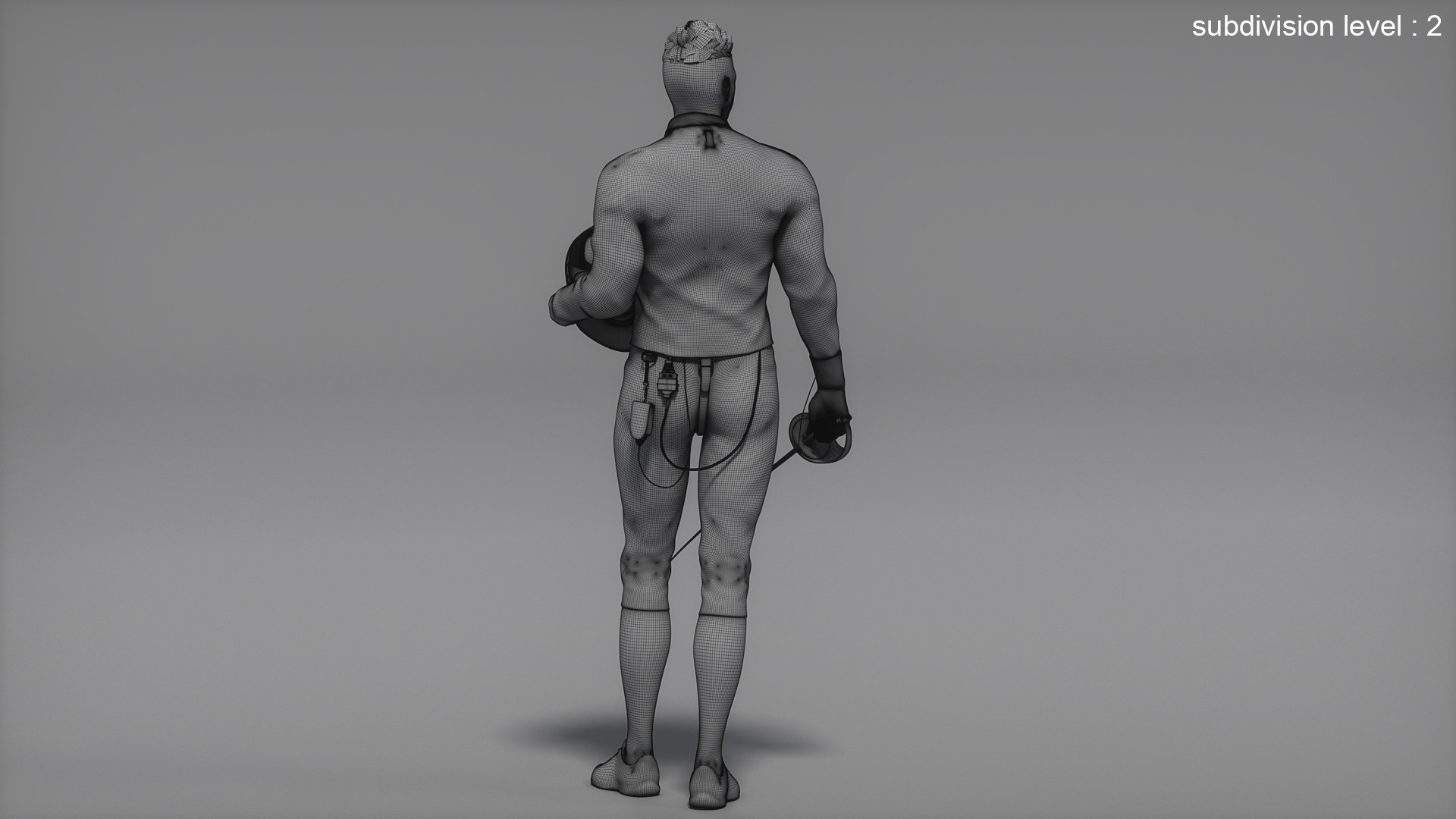 Male Fencer Sabre Animated HQ 3D - TurboSquid 2233618