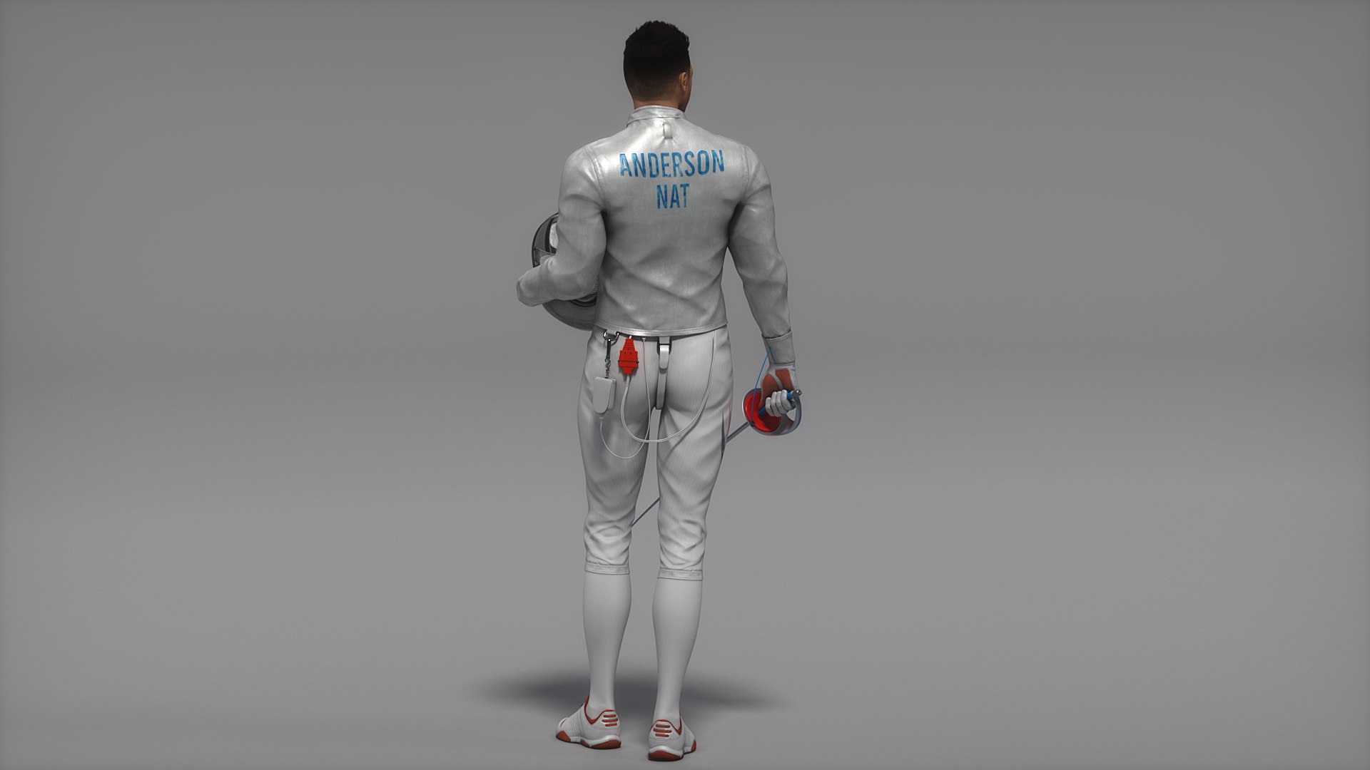 Male Fencer Sabre Animated HQ 3D - TurboSquid 2233618