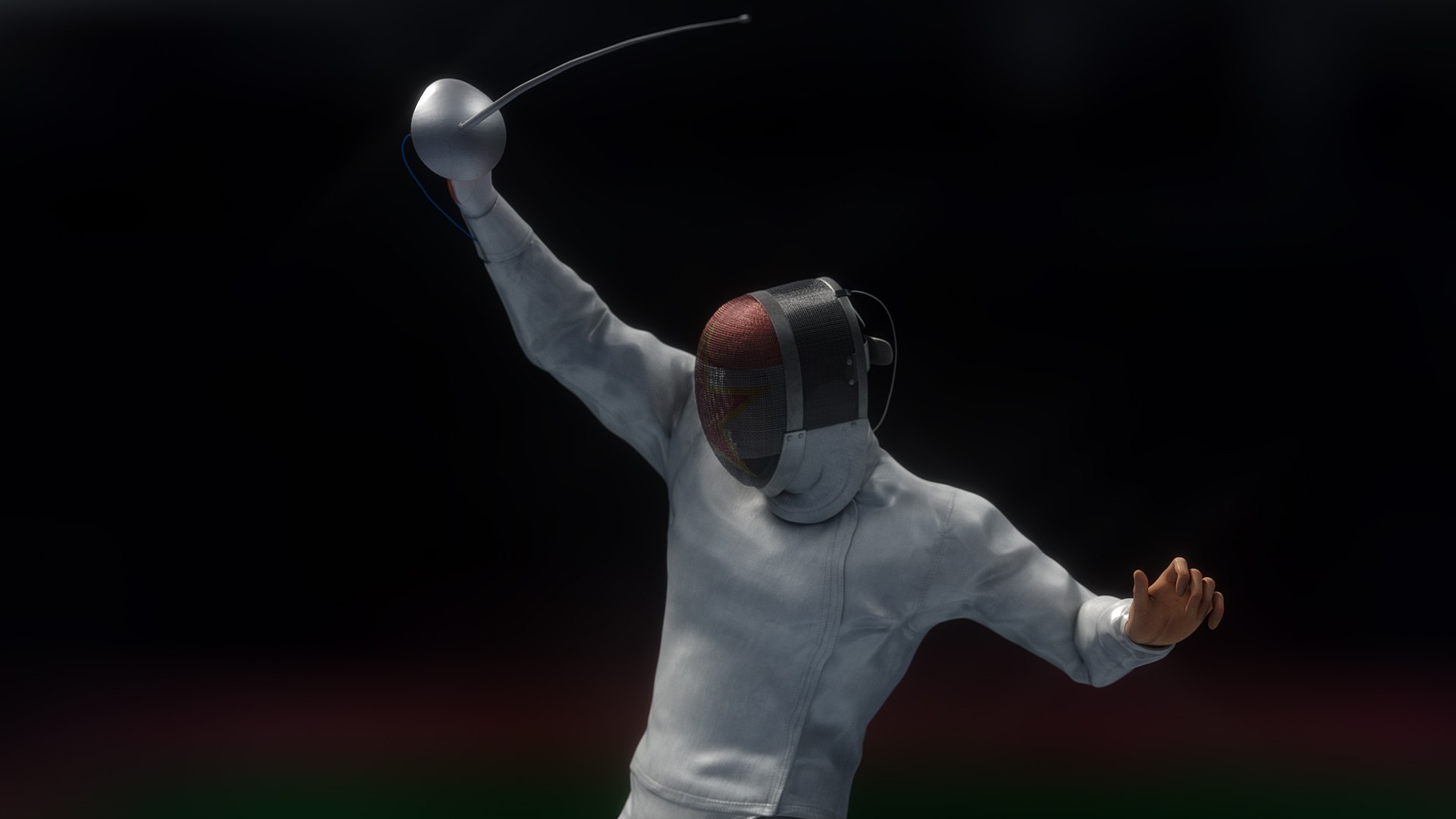 Male Fencer Sabre Animated HQ 3D - TurboSquid 2233618