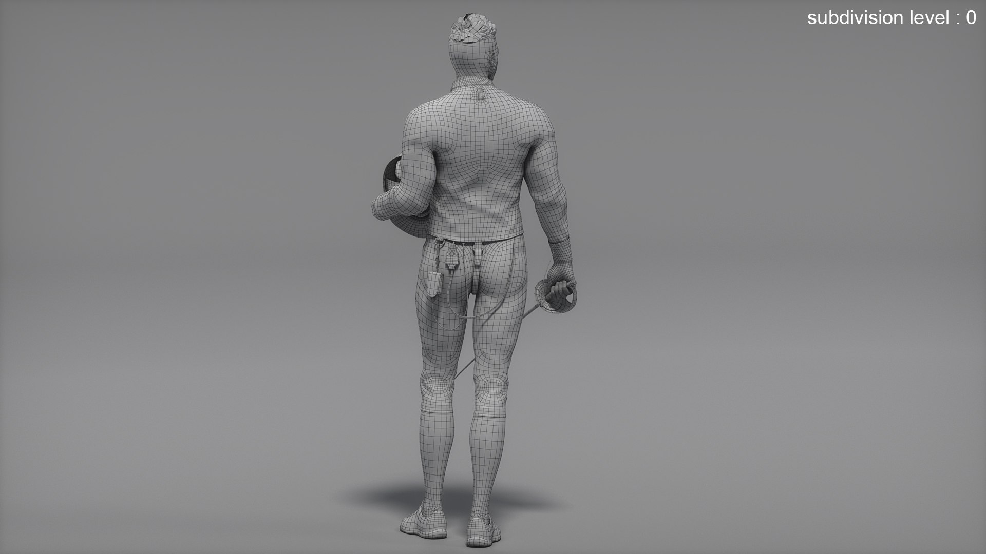 Male Fencer Sabre Animated HQ 3D - TurboSquid 2233618