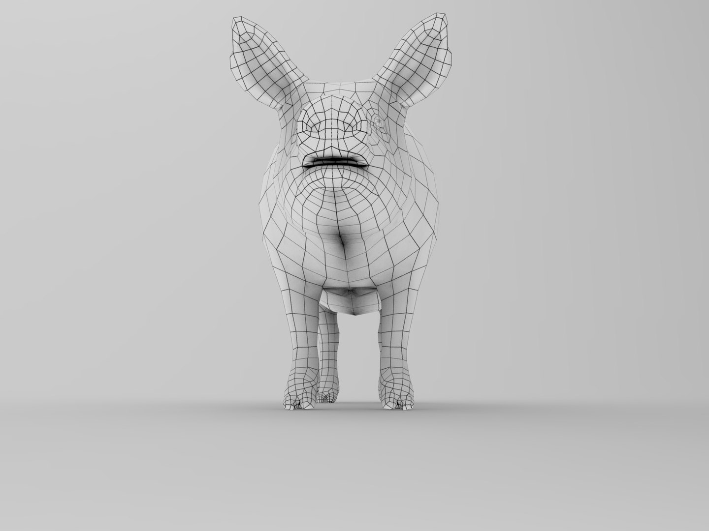 pig rigged 3d max