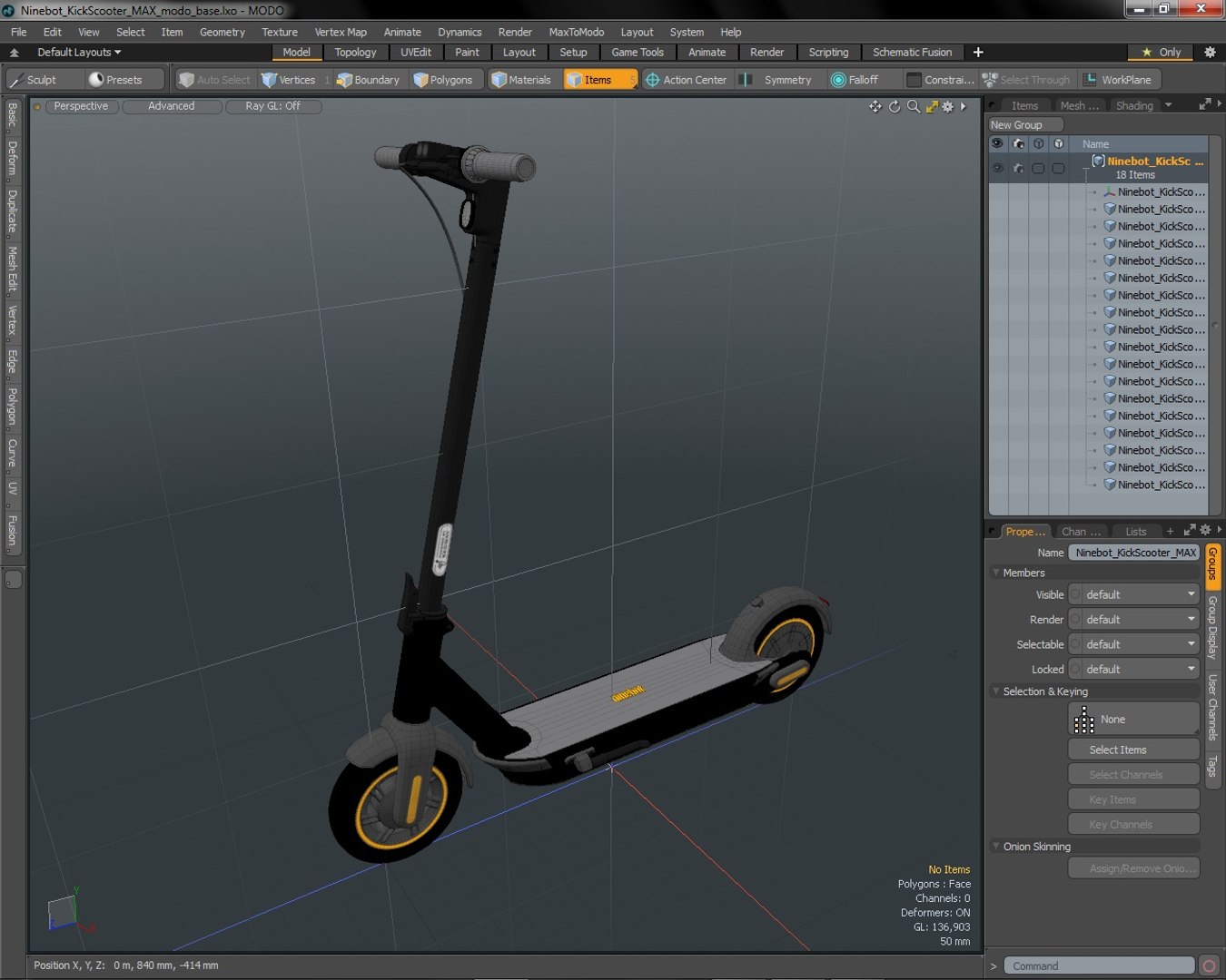 3D Ninebot KickScooter MAX - TurboSquid 1838634