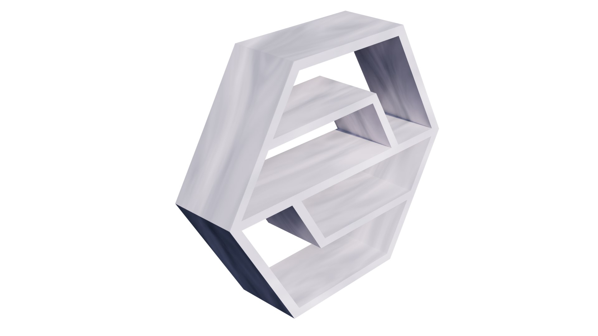 Hexagonal Style Shelf 3D Model - TurboSquid 2100655