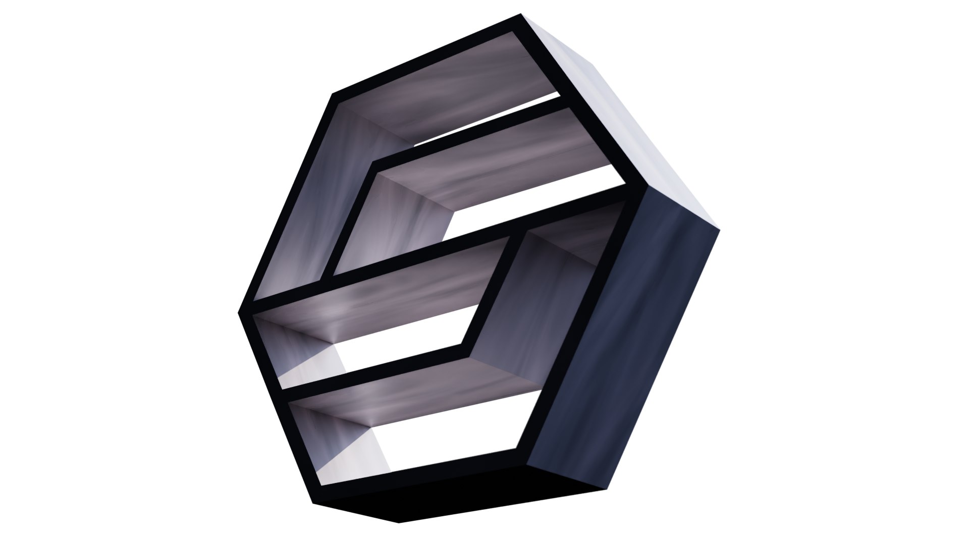 Hexagonal Style Shelf 3D Model - TurboSquid 2100655