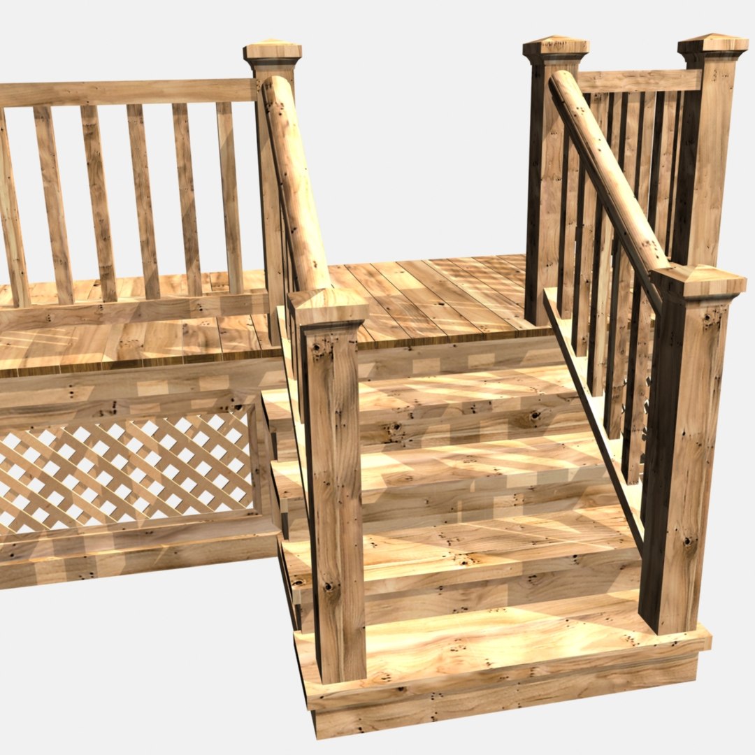 Deck Stairs Architecturally 3ds