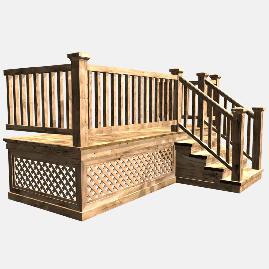 deck stairs architecturally 3ds