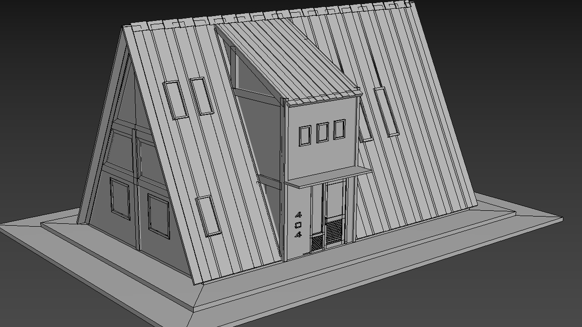 3D A - Frame Tiny House Two Storey 3ds Max Lumion - TurboSquid 1997312