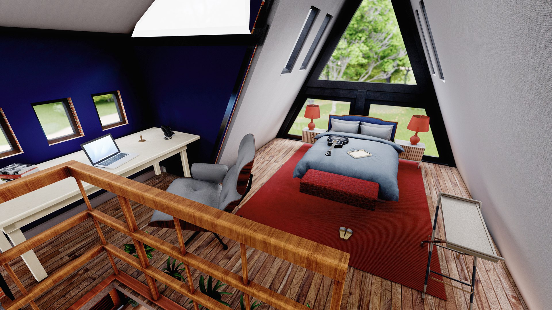 3D A - Frame Tiny House Two Storey 3ds Max Lumion - TurboSquid 1997312