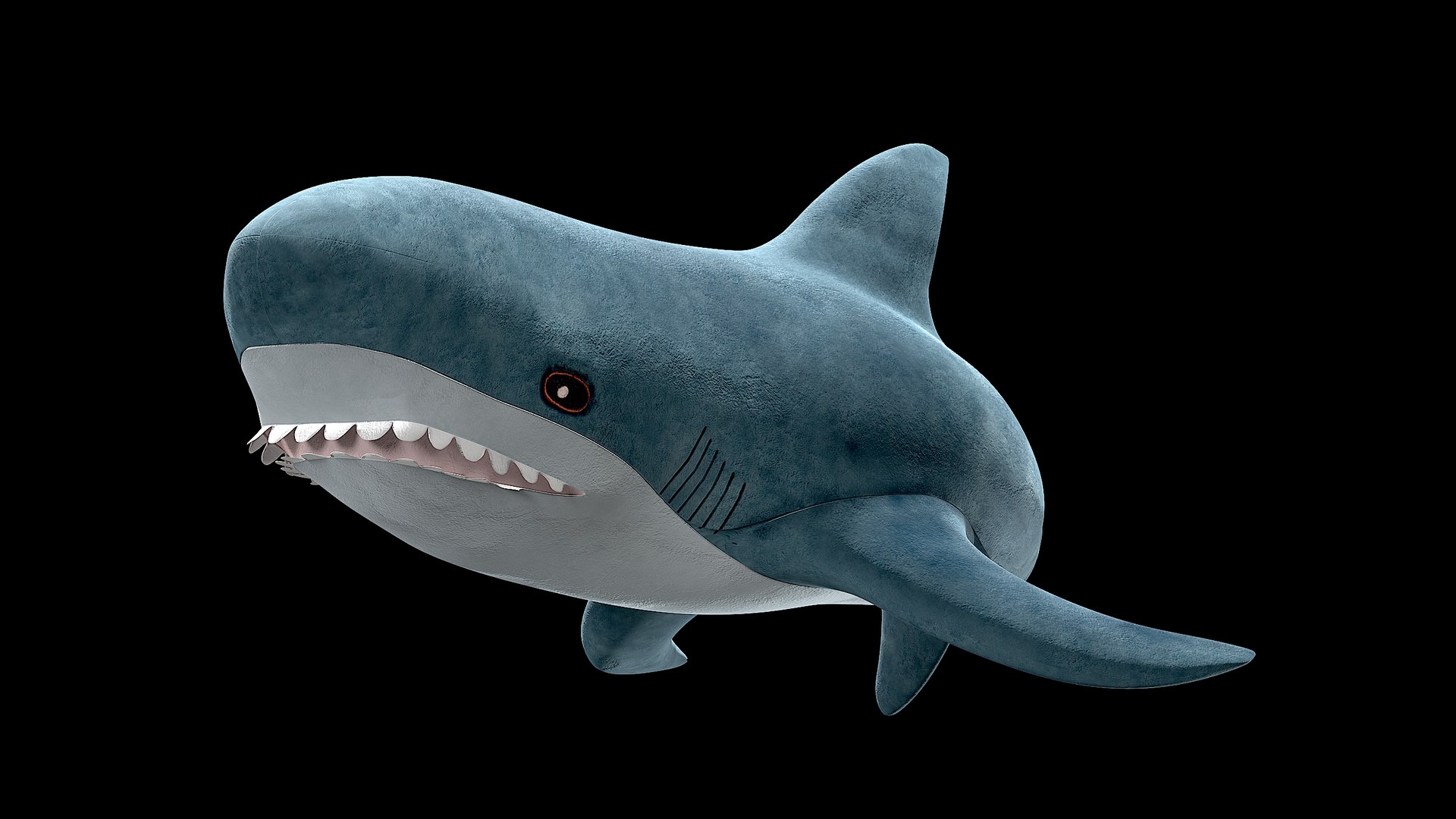3D Stuffed Toy Shark IKEA Blahaj Rigged PBR - TurboSquid 2055530