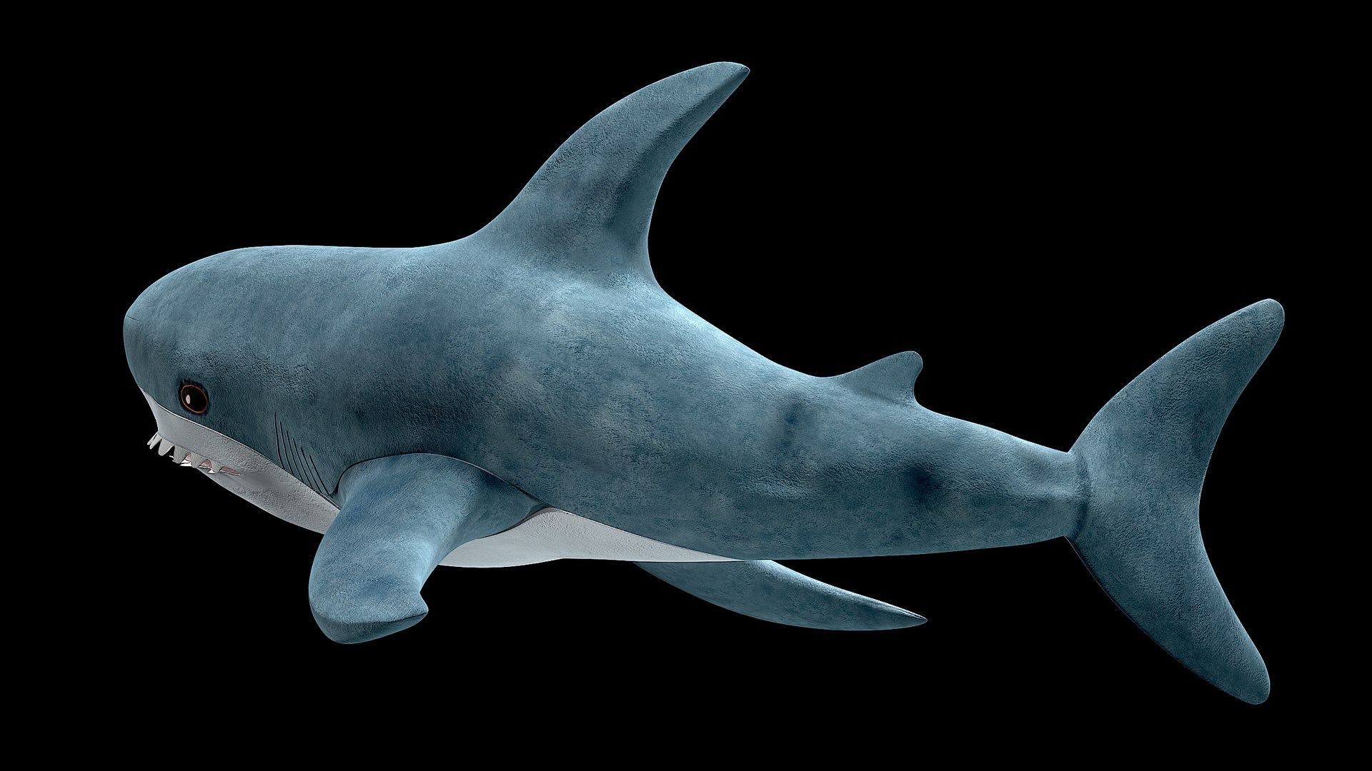 3D Stuffed Toy Shark IKEA Blahaj Rigged PBR - TurboSquid 2055530