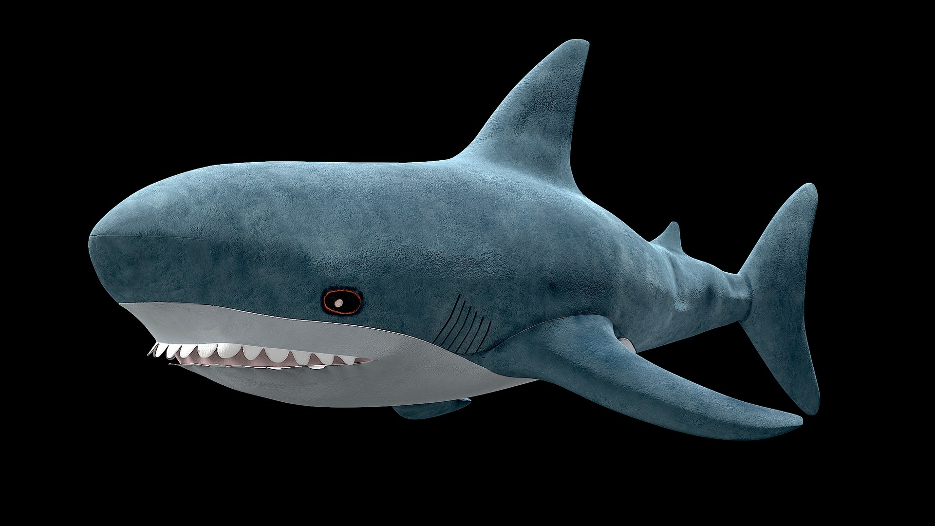 3D Stuffed Toy Shark IKEA Blahaj Rigged PBR - TurboSquid 2055530