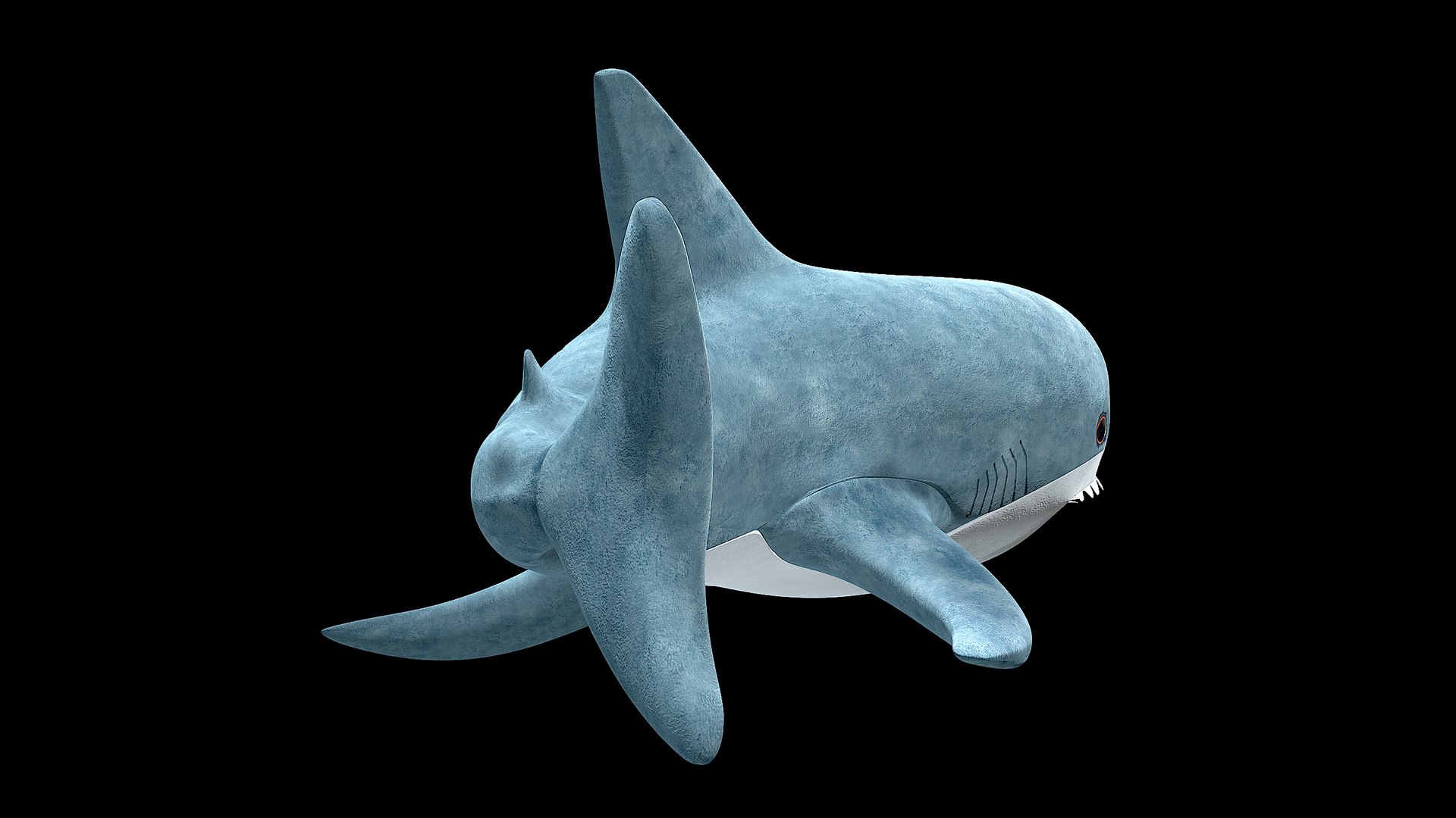 3D Stuffed Toy Shark IKEA Blahaj Rigged PBR - TurboSquid 2055530